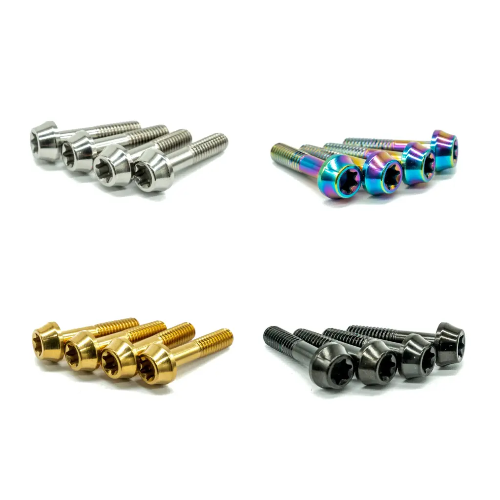 Titanium Hayes Dominion Brake Lever Clamp Bolt Set (4x M4x18) | 77designz